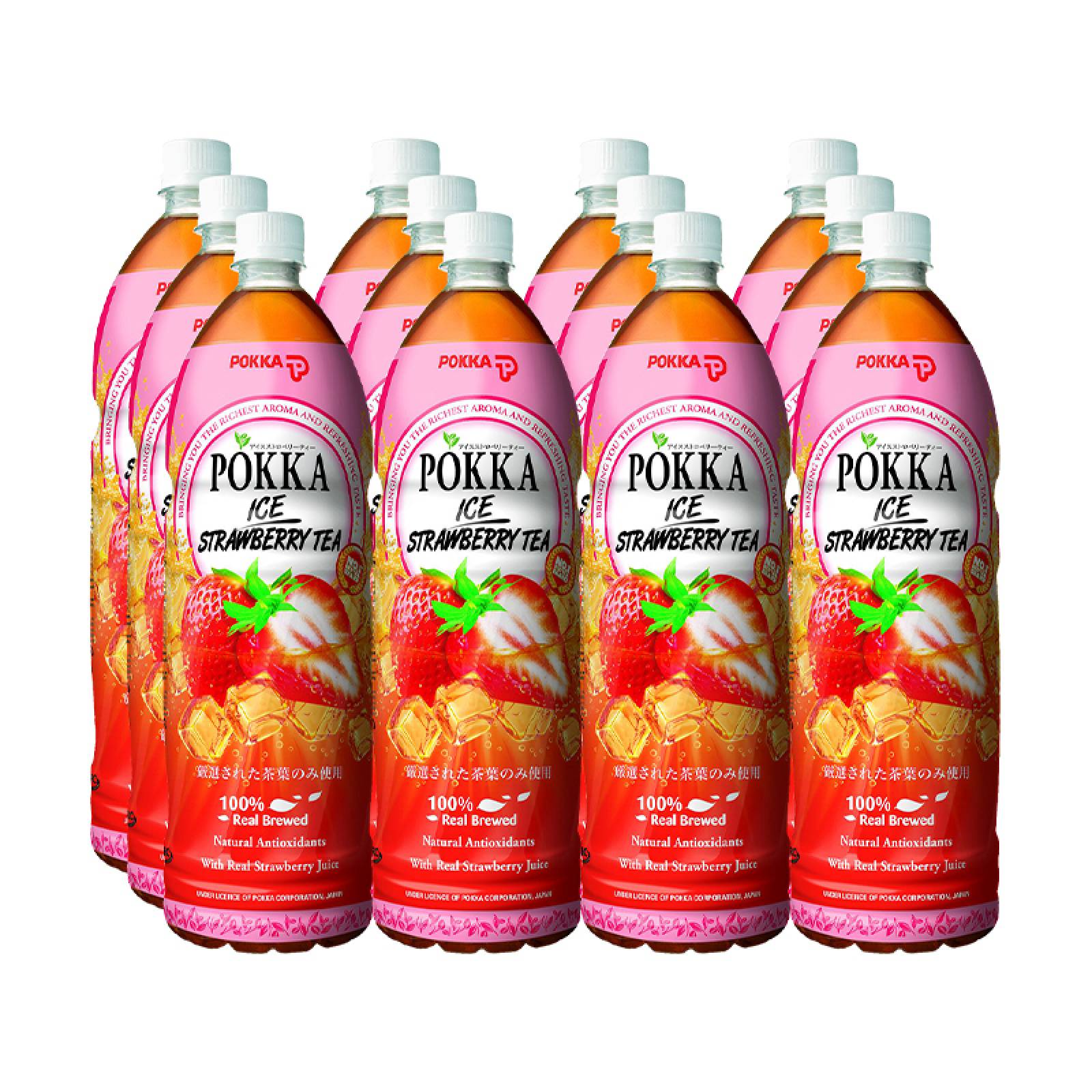 Pokka Bottle Drink - Ice Strawberry Tea 12 x 1.5L (CTN)