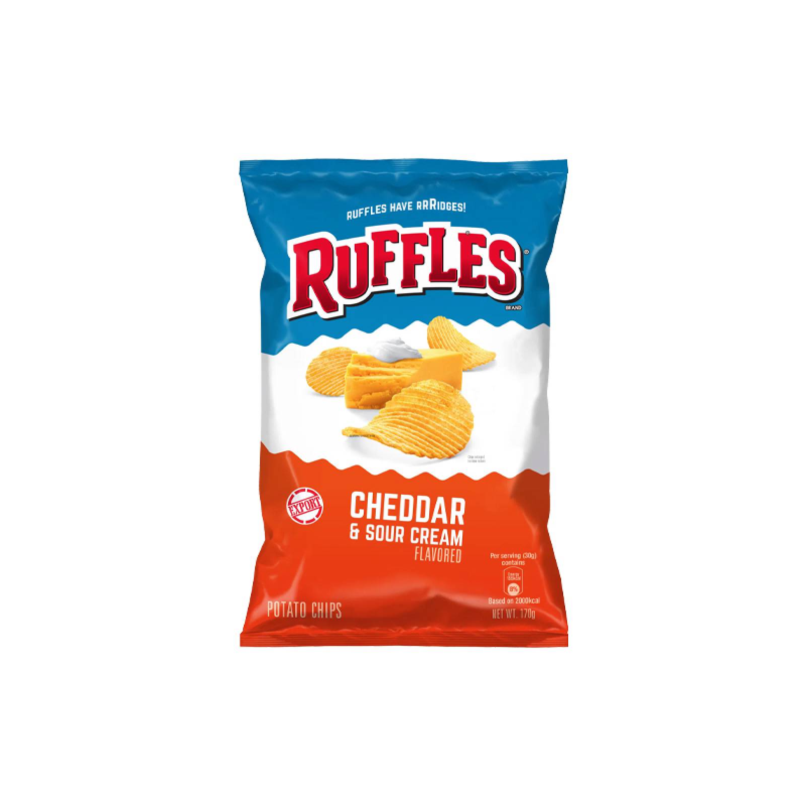 Ruffles Potato Chips - Cheddar & Sour Cream 170g