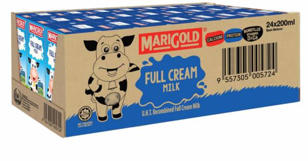 Marigold UHT Packet Milk - Full Cream 24 x 200ml (CTN)