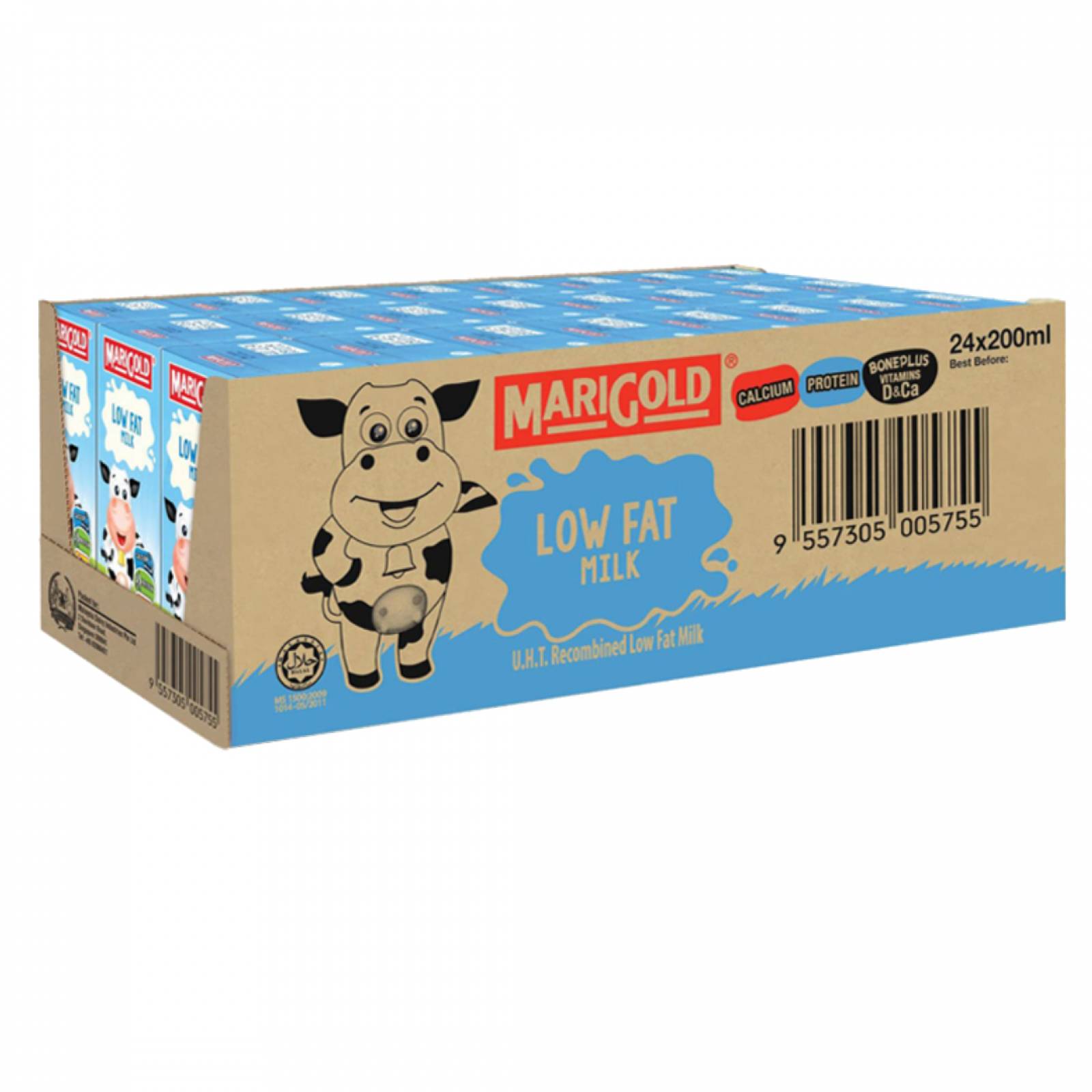 Marigold UHT Packet Milk - Low Fat 24 x 200ml (CTN)