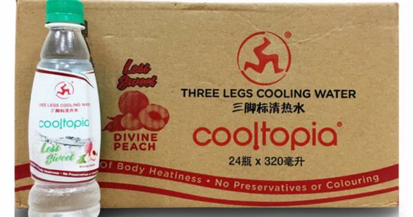 Three Legs Cooling Water Cooltopia - Peach 24 x 320ml (CTN)